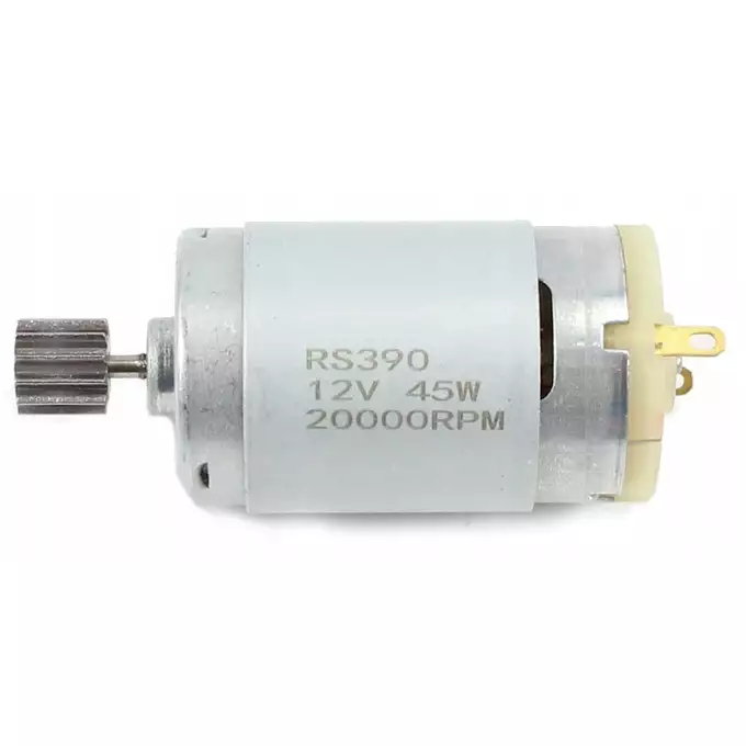 Silnik RS390 45W 12V 20 000 RPM do auta na akumulator (12 zębów ...