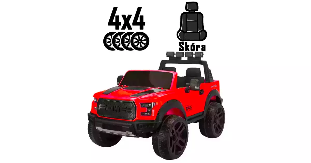 New Jeep Raptor F150 4x4 Czerwony Duży i Mocny