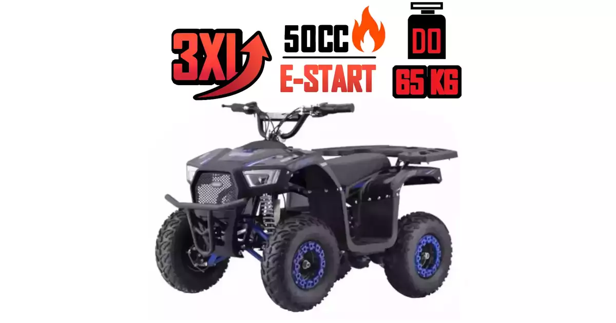 Quad Spalinowy HighPer ATV13 Sirius Lux 49CC Niebieski E-start LED