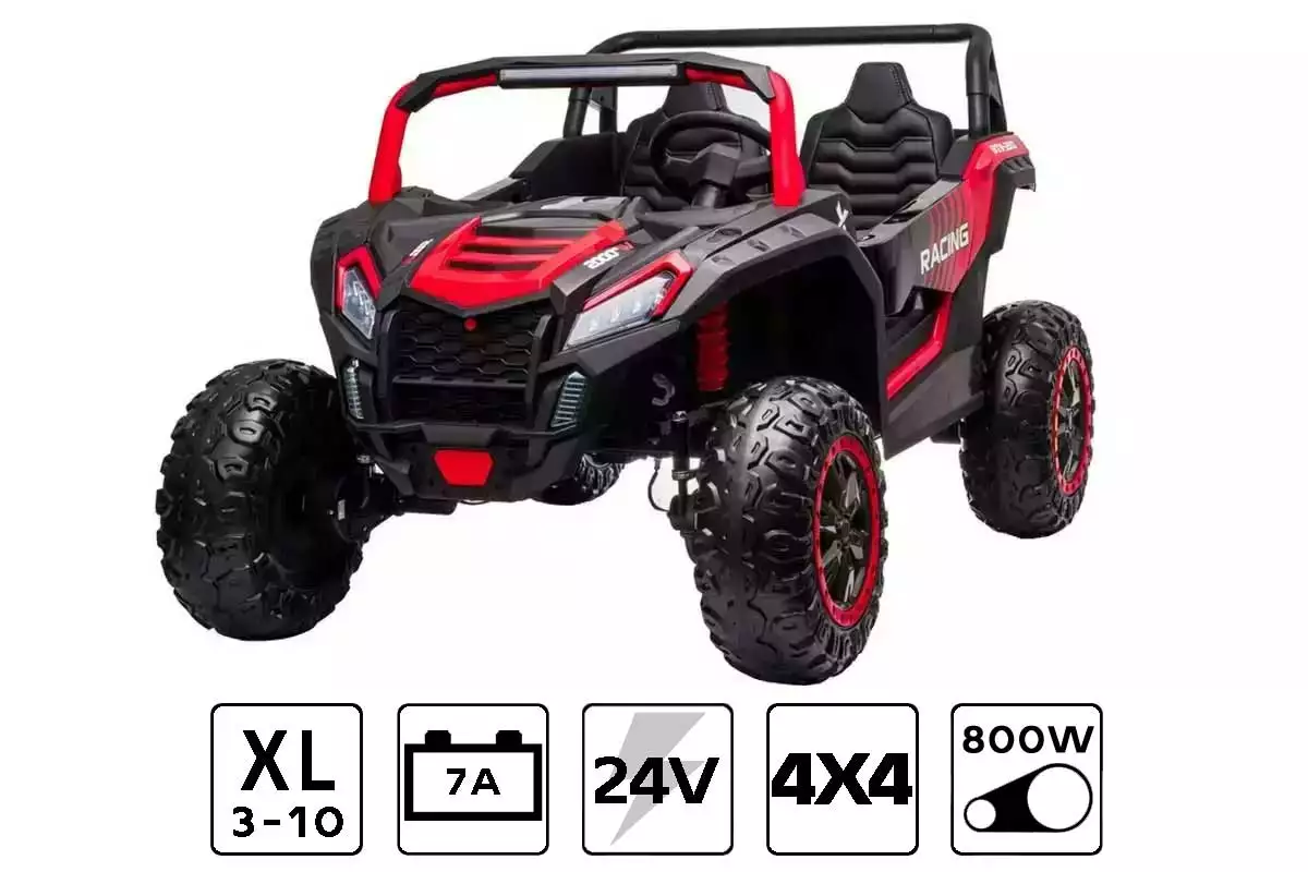 Mega mocny Buggy ATV Racing 4x200W Czerwony