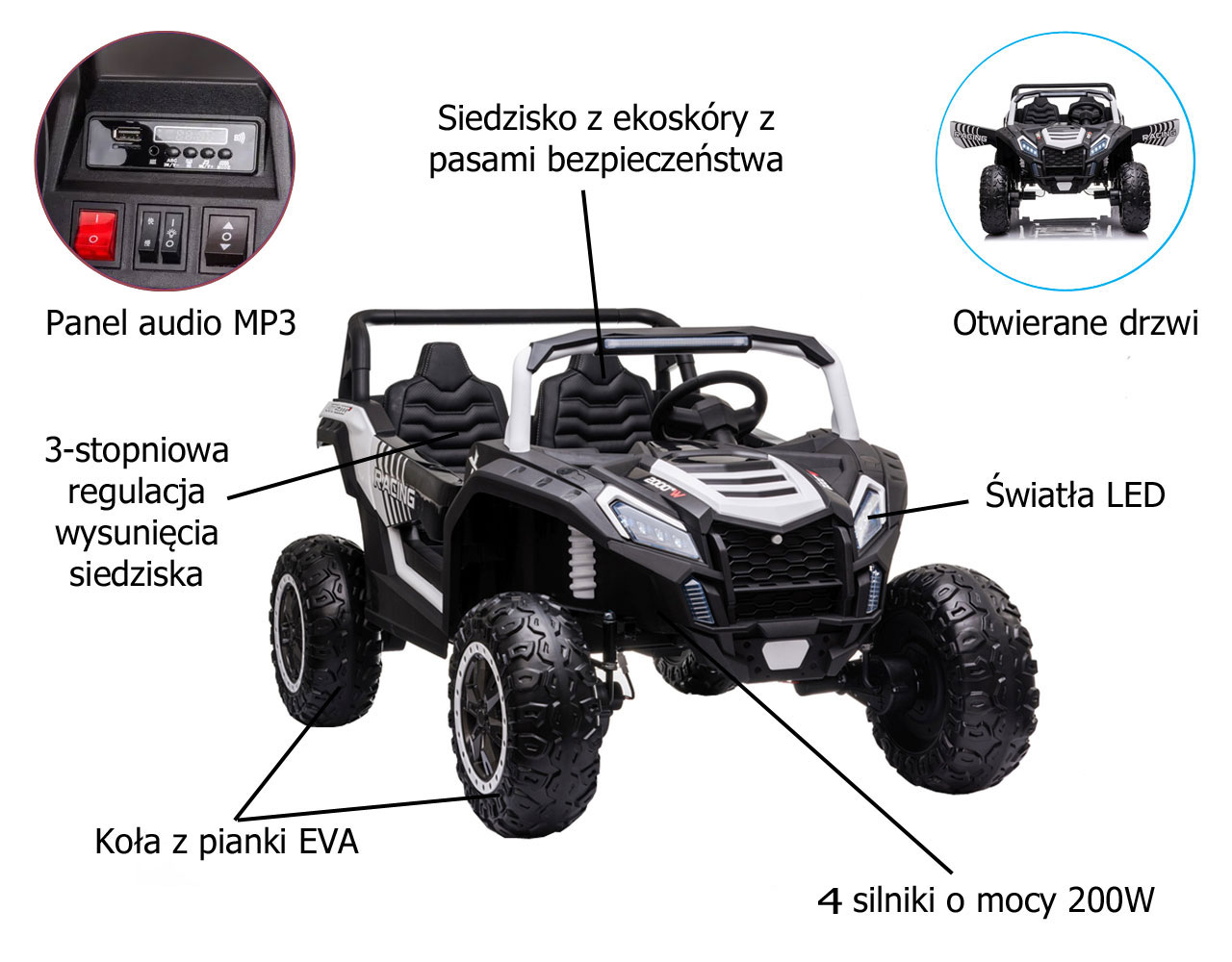 Mocny Buggy ATV Racing A032 Czerwony 4x200W 14Ah | Dobra Cena | Sklep ...